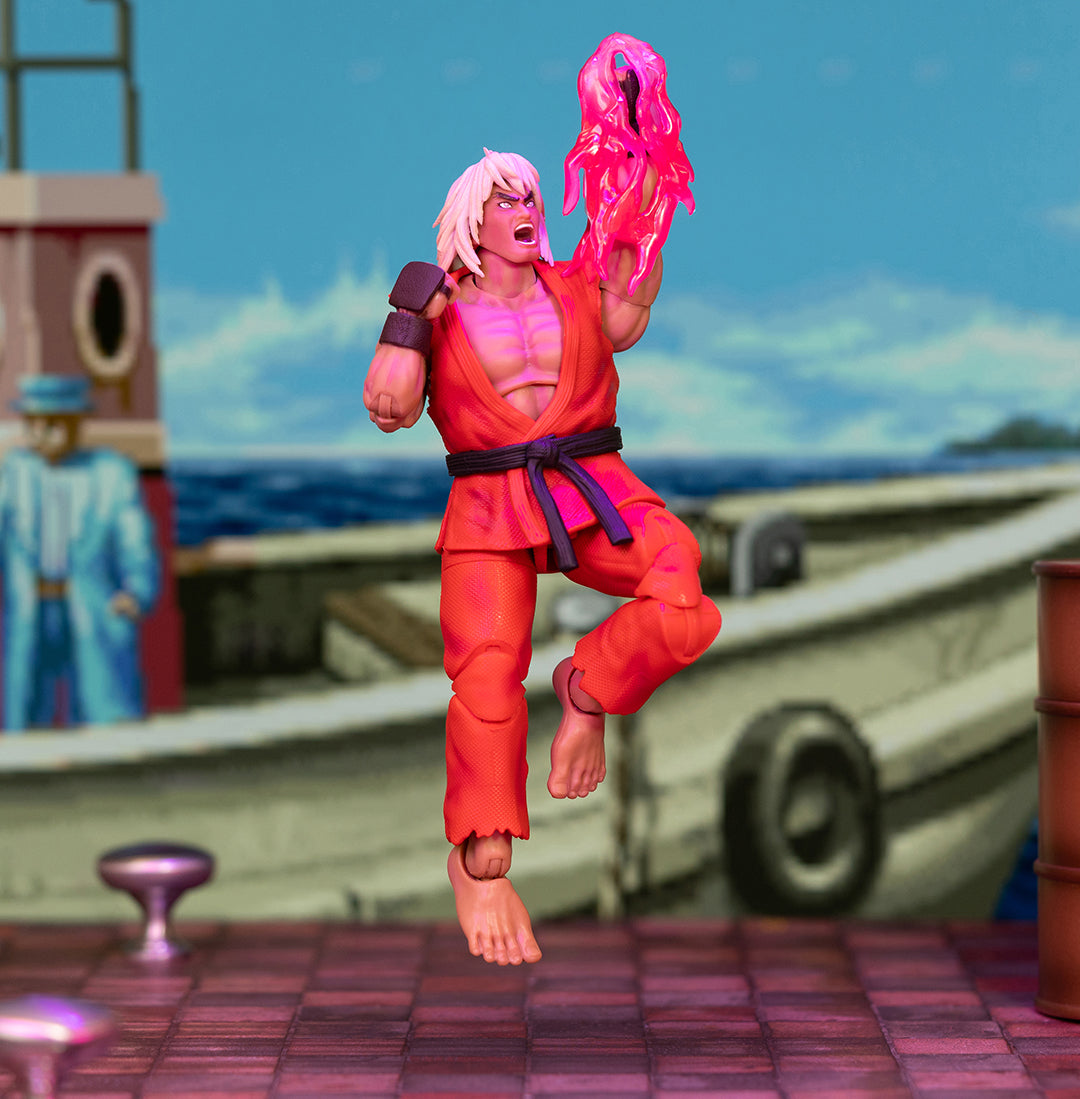 Ultra Street Fighter II Violent Ken 1/12 Scale Action Figure Deluxe Se ...