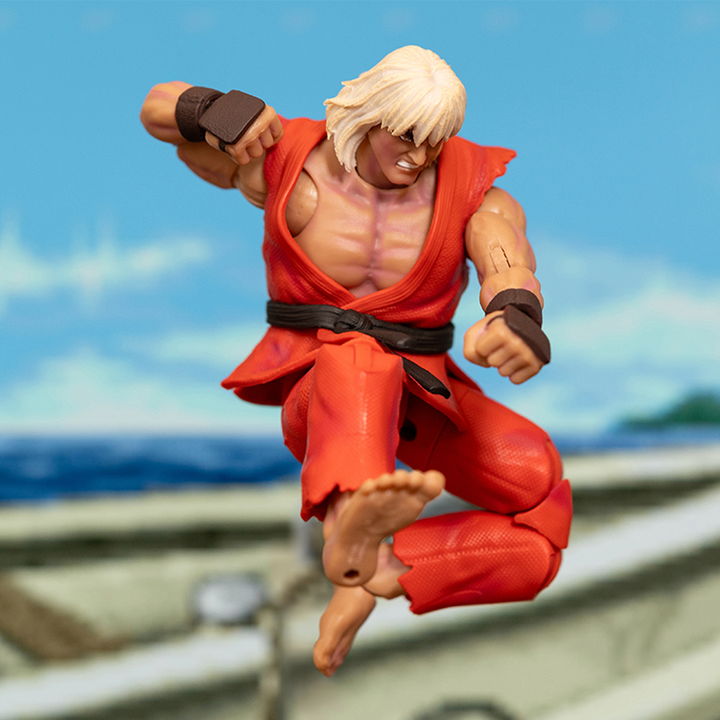 Ultra Street Fighter II Violent Ken 1/12 Scale Action Figure Deluxe Se ...